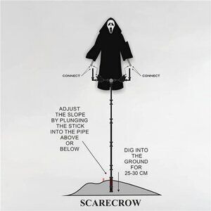 Holiday | Halloween Scary Ghost Scarecrow Screaming Death Ghost Flying ...